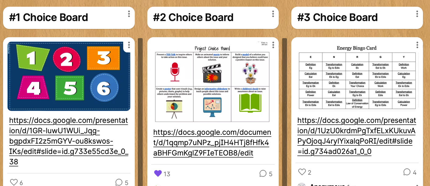 Choice Board Example & Templates - Educators